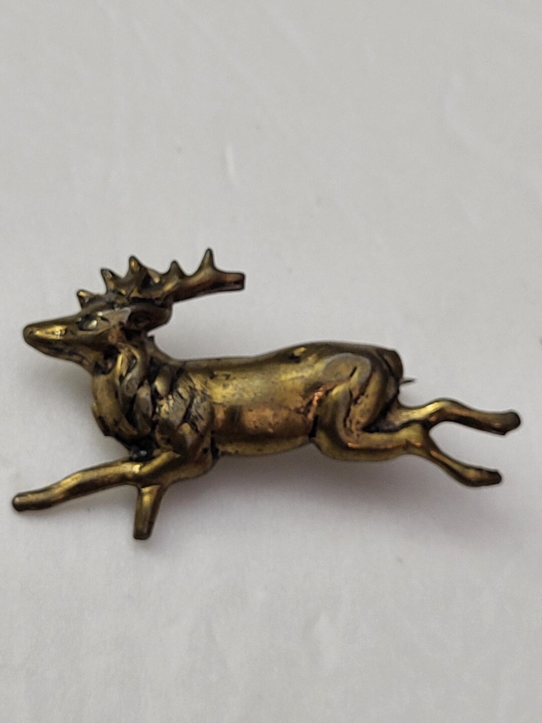 Metal Reindeer Pin - Etsy