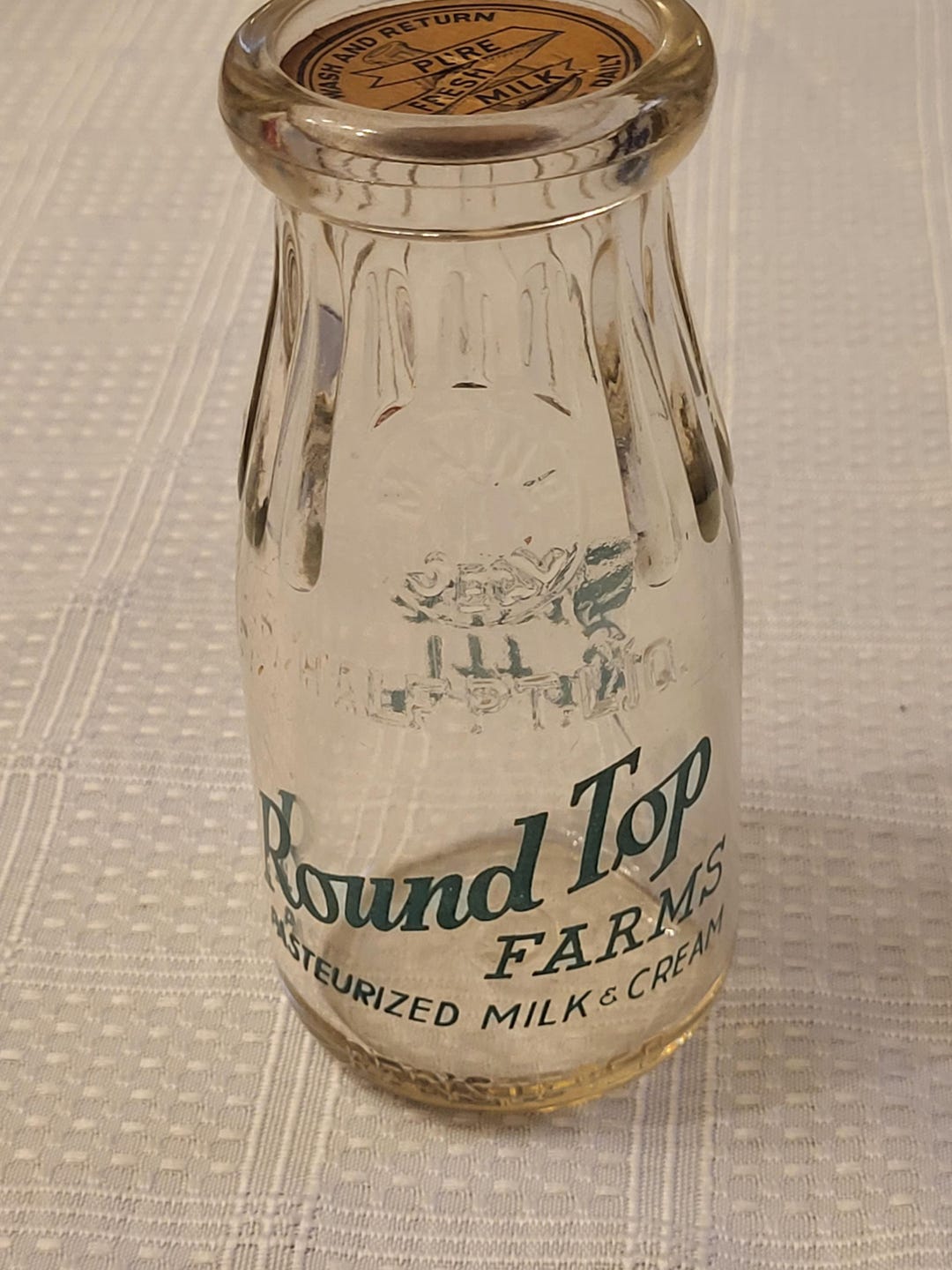 Maine Round Top Farms Milk Bottle - Etsy