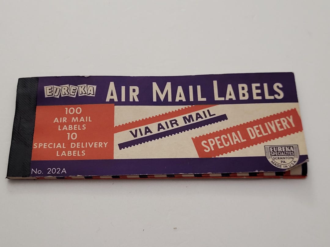 Vintage Eureka Air Mail Labels - Etsy