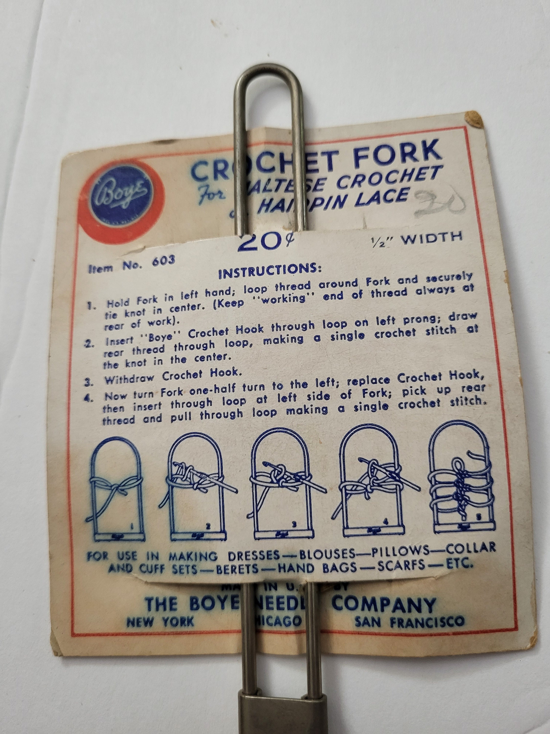 Vintage Boye Crochet Fork - Etsy