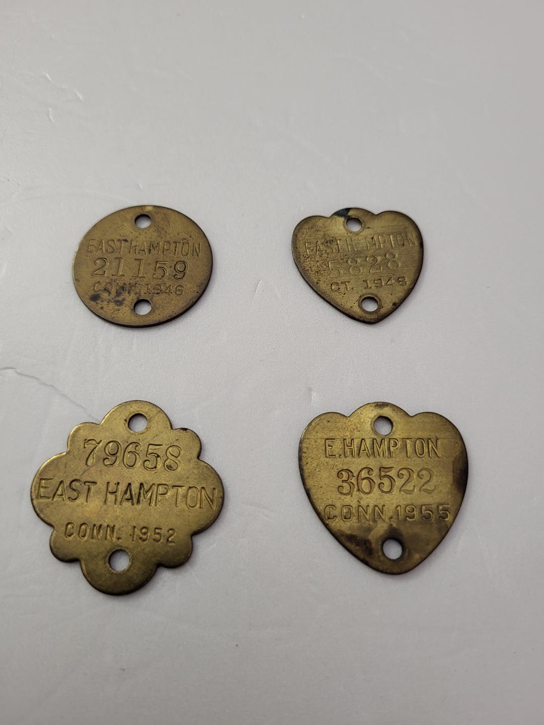 Vintage East Hampton, CT Dog Tags: YOU CHOOSE - Etsy