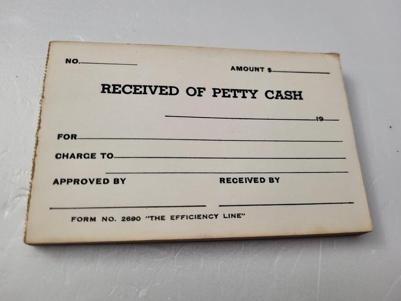 Vintage Petty Cash Receipts - Etsy