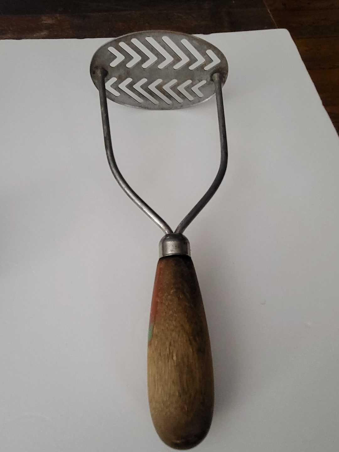 A&J Vintage Potato Masher With Wood Handle - Etsy