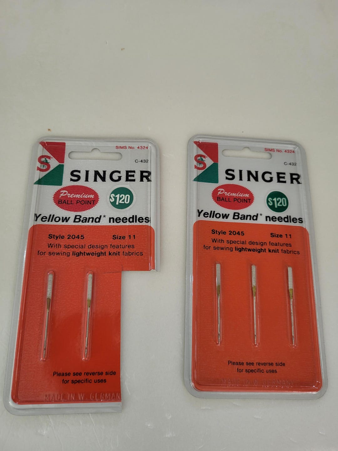 Vintage Singer Sewing Machine Needles Size 11 Style 2045 - Etsy
