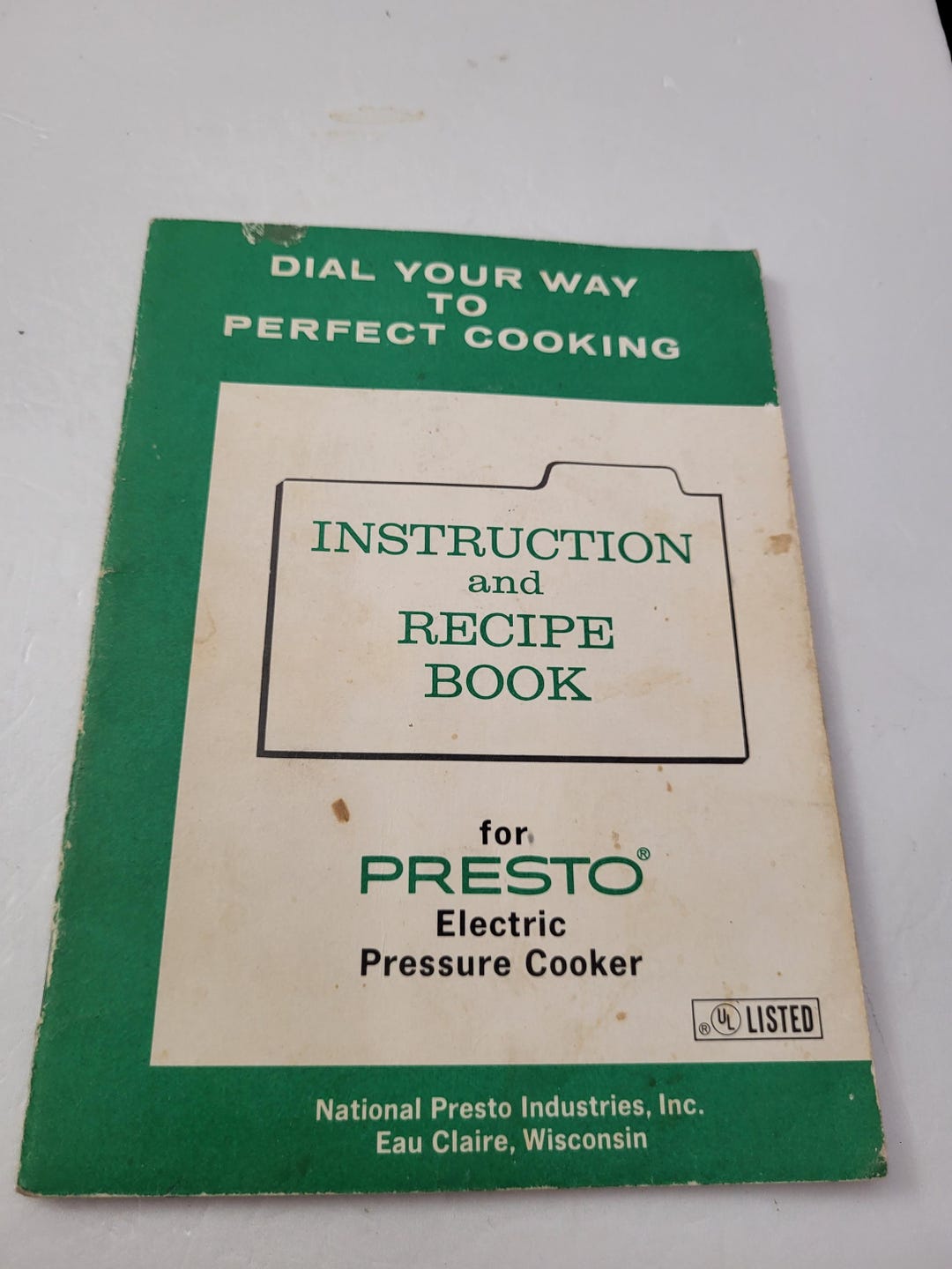 Presto Electric Pressure Cooker Instructions and Recipes - Etsy