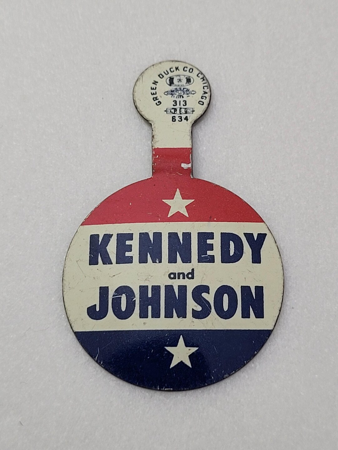 Fold Tab Style Kennedy Johnson Campaign Pin - Etsy