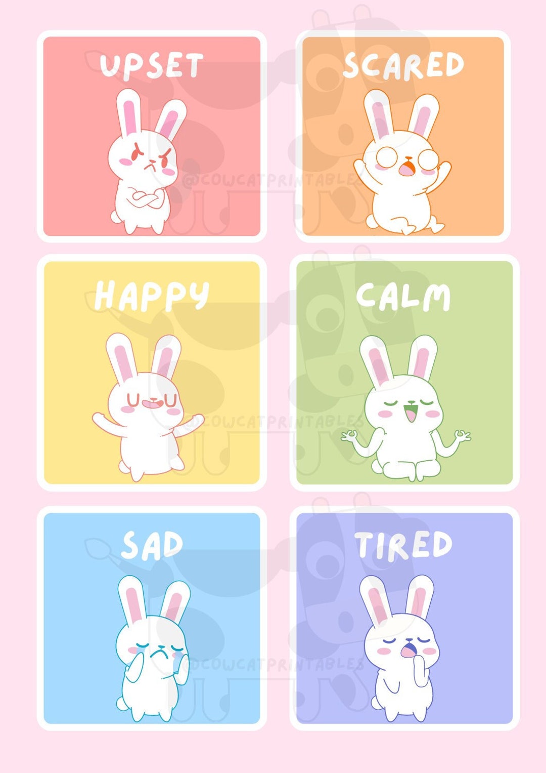 Feelings Visual Aids A4 Printable Communication Cue Cards - Etsy