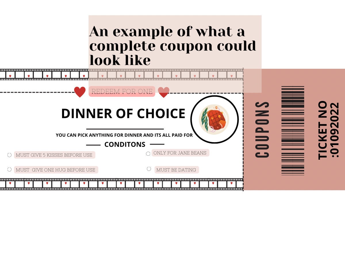 Fun Editable Couple Coupon, Editable Valentine’s Day Coupon, Coupons ...
