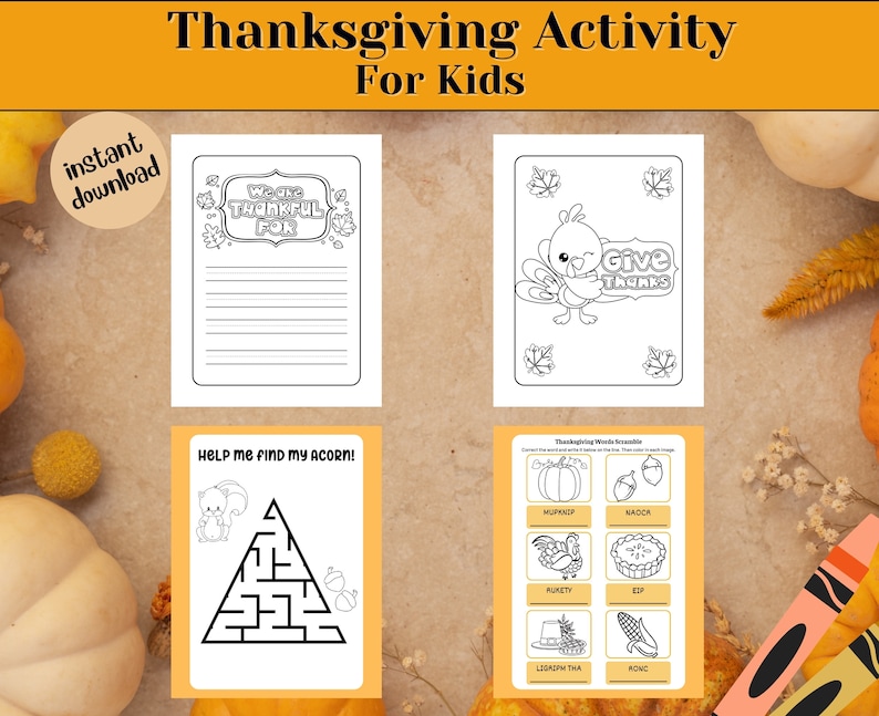 Thanksgiving Printable Activity for Kids | Kids Thanksgiving Crafts ...