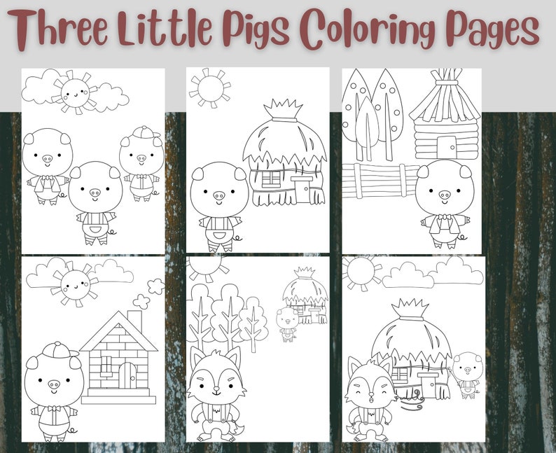 The Three Little Pigs Story Coloring Pages, Printable Kids Coloring ...