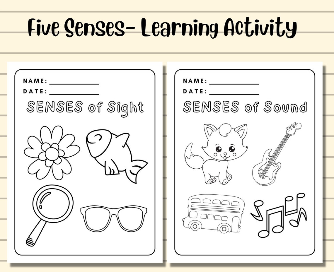8 Pages of Five Senses Worksheets. Preschool Worksheets. Preschool ...