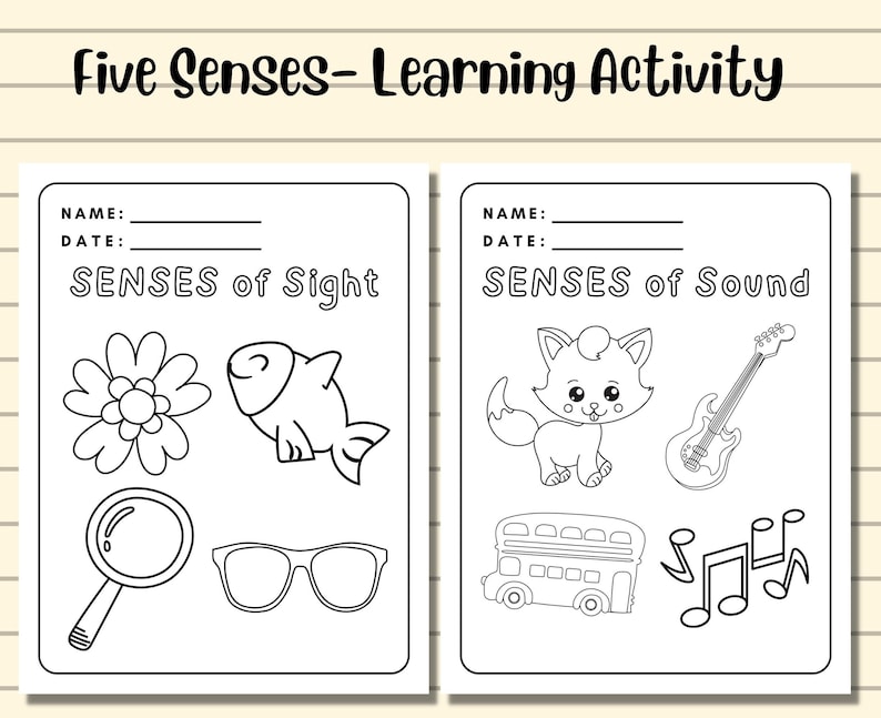 8 Pages of Five Senses Worksheets. Preschool Worksheets. Preschool ...