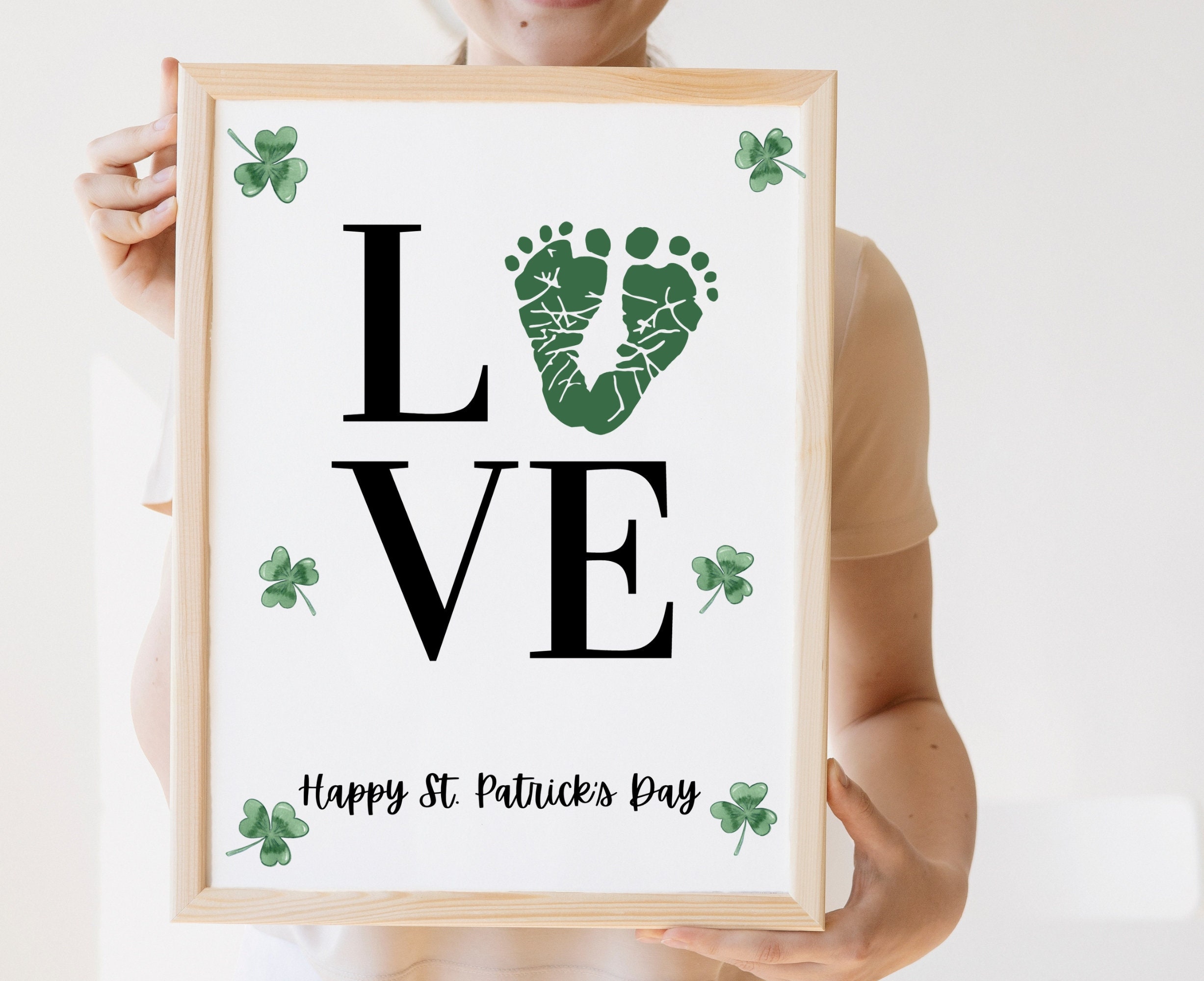St Patricks Day Handprint Footprint Craft Bundle, Handprint Art ...