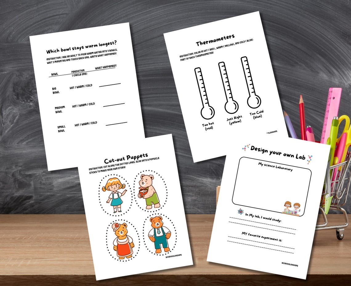 Goldilocks the Scientist Printable | STEM Fairytale Story + Preschool ...
