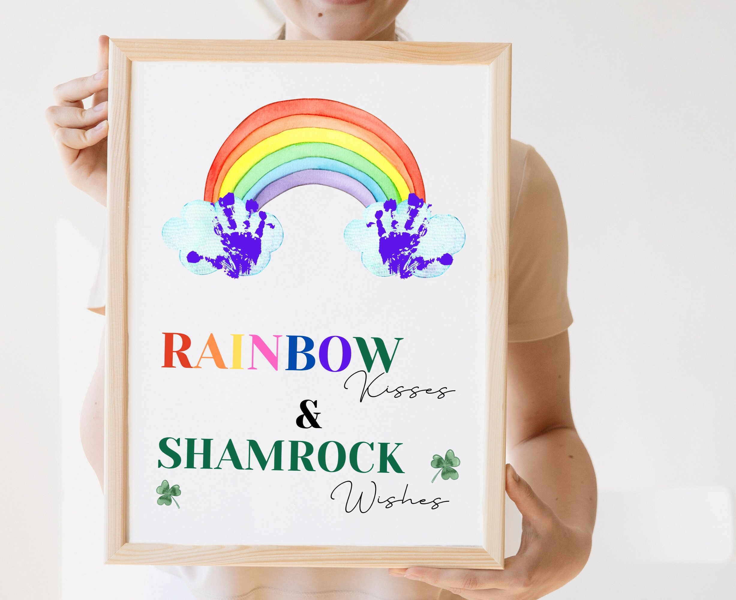 St Patricks Day Handprint Footprint Craft Bundle, Handprint Art ...