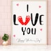 I Love You Footprint Handprint Art Craft, Valentine's Day Craft for ...
