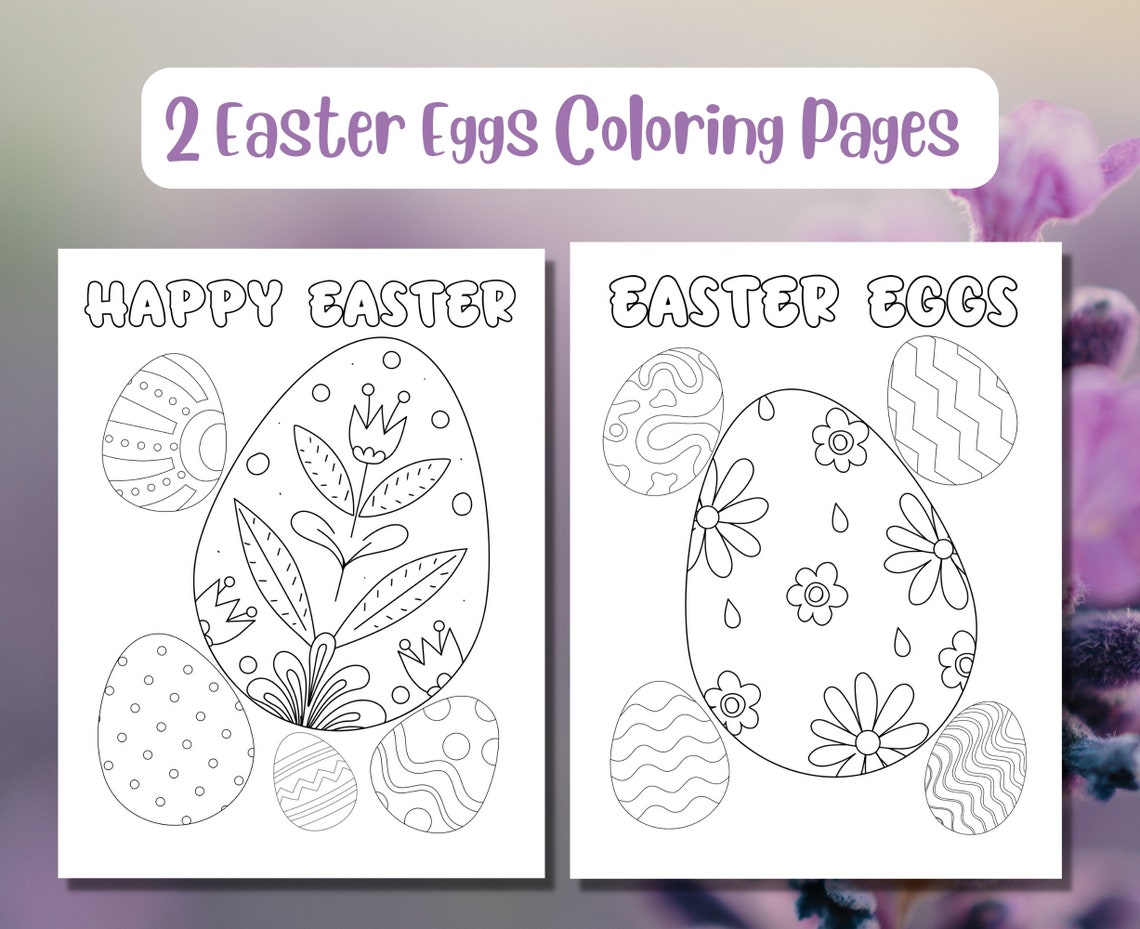 Easter Egg Coloring Pages for Toddlers and Preschool, Easter Activities ...