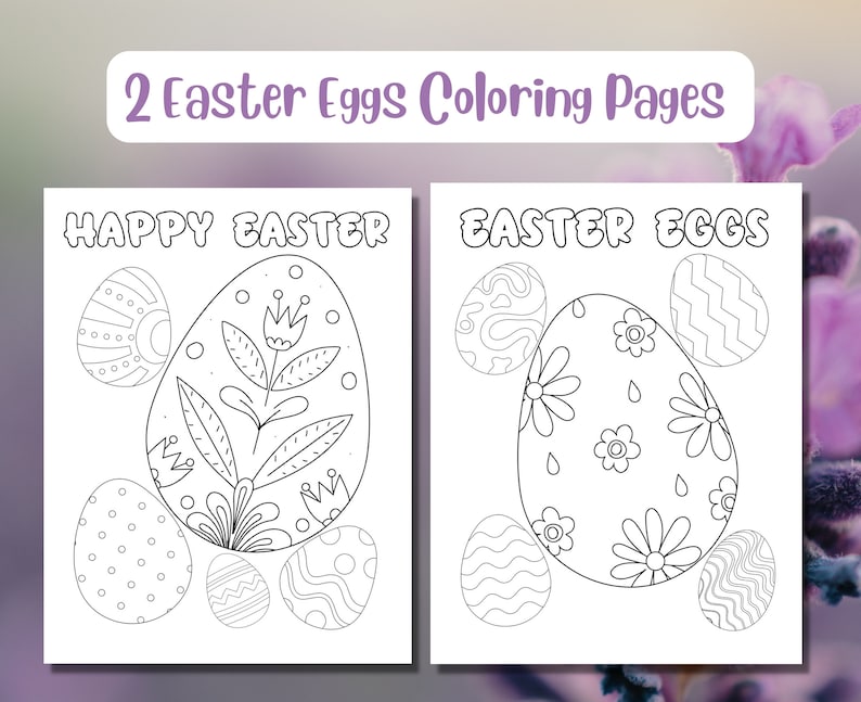 Easter Egg Coloring Pages for Toddlers and Preschool, Easter Activities ...