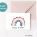 Printable Rainbow Happy Birthday Card, Instant Download, Birthday Card ...