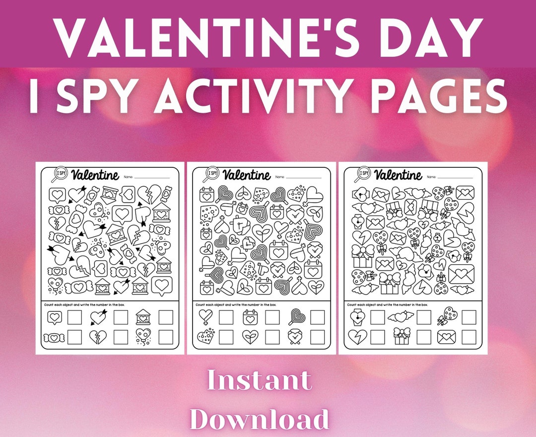Valentine's Day I Spy Game | Valentine's Party Games | Valentines Day ...