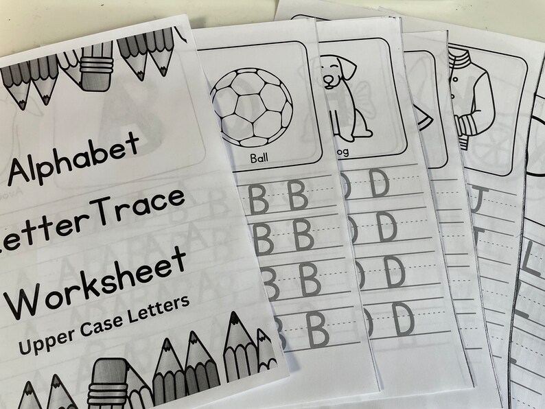 Alphabet Tracing Printable, A to Z Letters, Upper and Lower Case ...