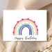 Printable Rainbow Happy Birthday Card, Instant Download, Birthday Card ...