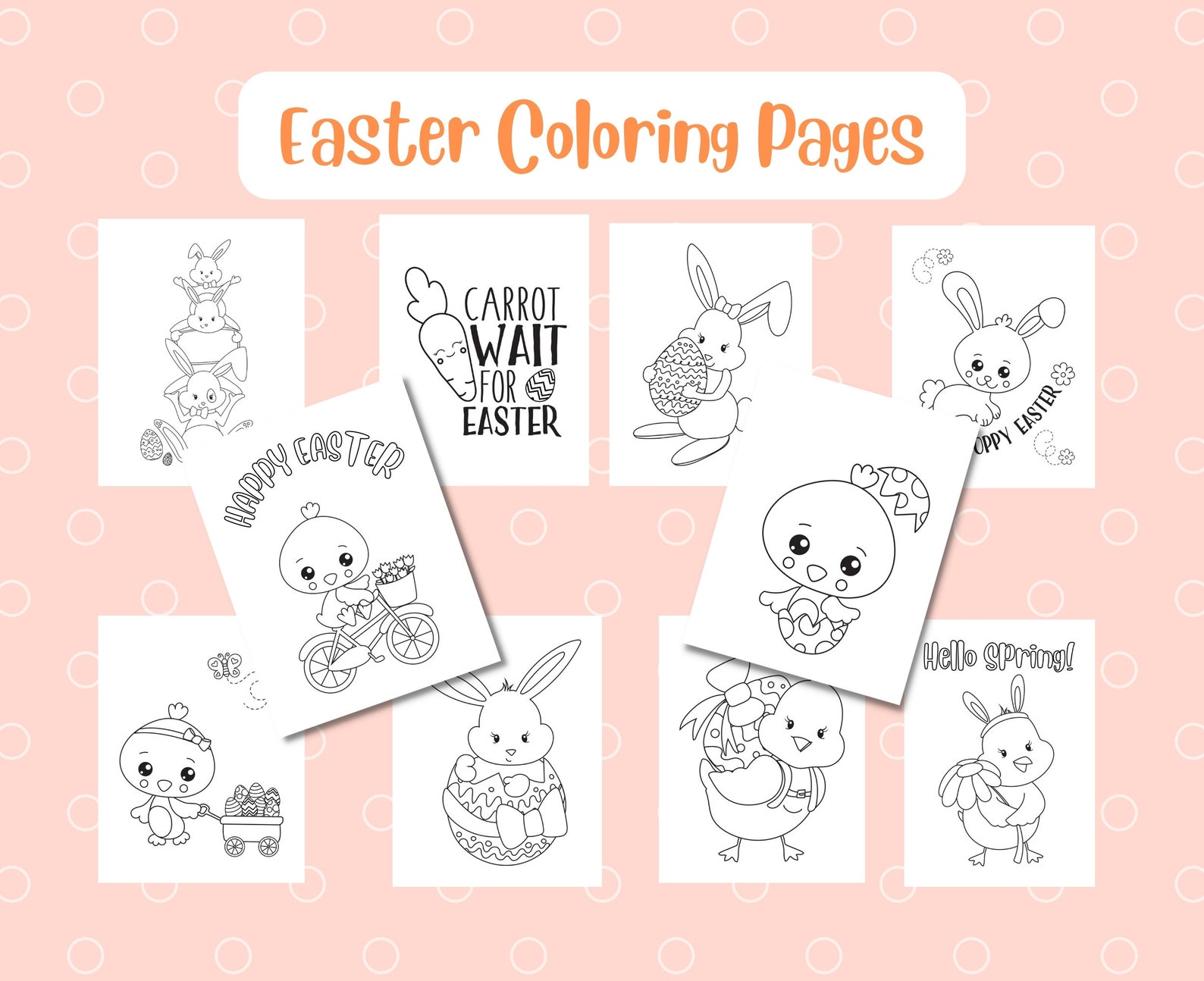 Easter Coloring Pages, 10 Printable Easter Coloring Pages for Kids ...