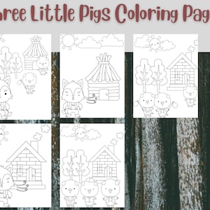 The Three Little Pigs Story Coloring Pages, Printable Kids Coloring ...