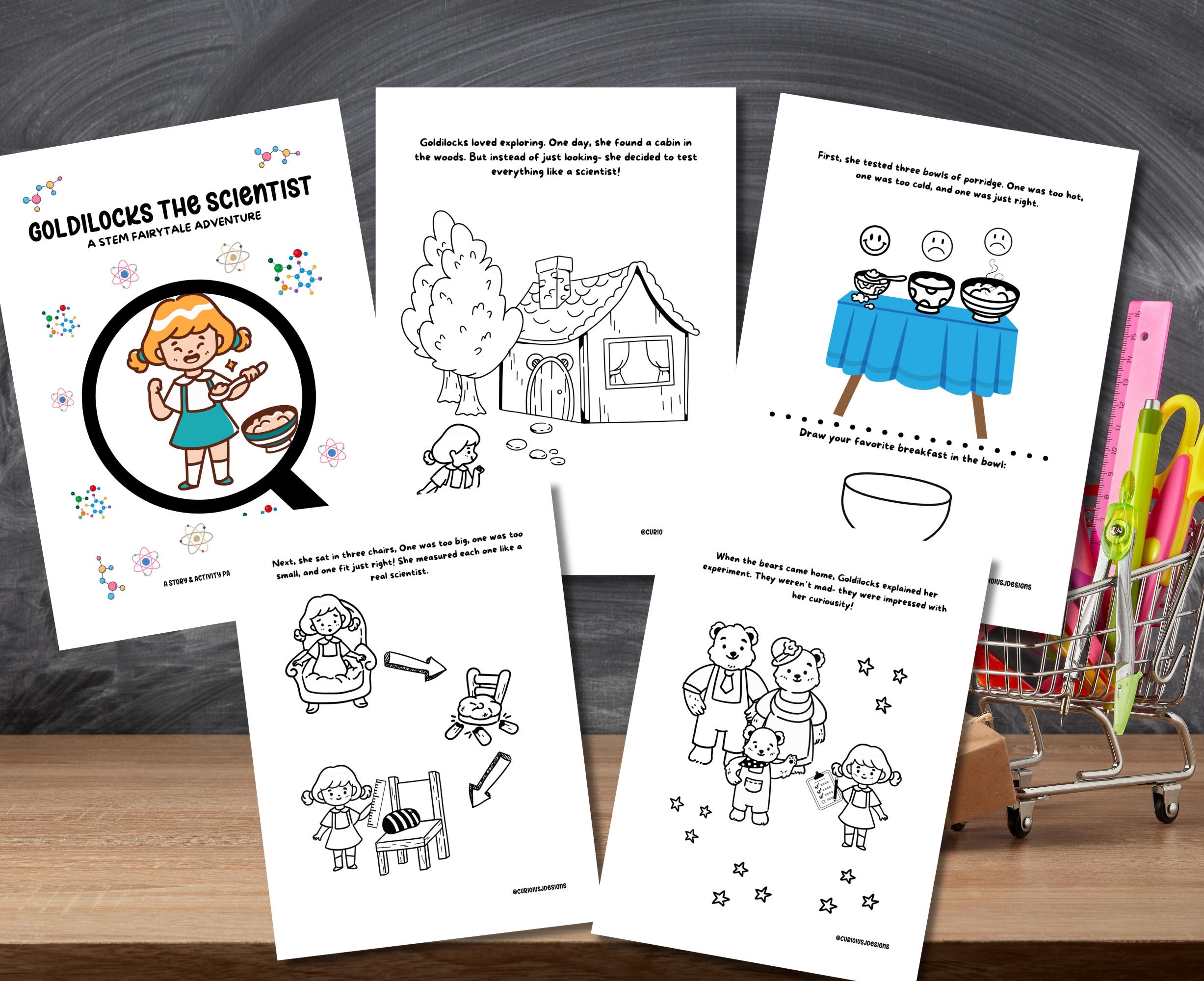 Goldilocks the Scientist Printable | STEM Fairytale Story + Preschool ...