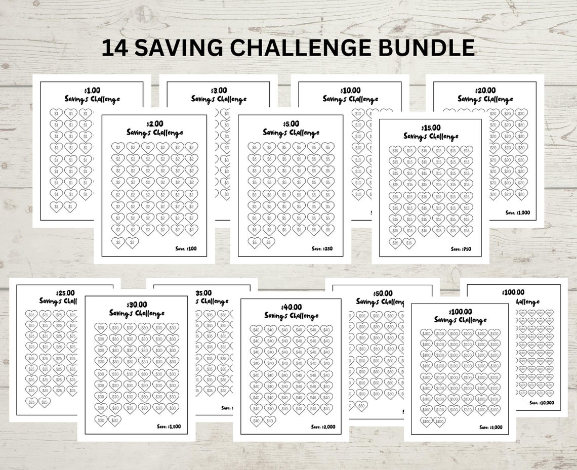 Savings Tracker Printables savings Tracker Bundle Money Saving ...