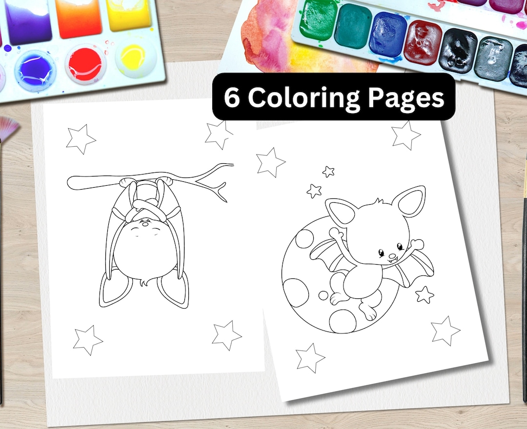 Cute Bat Coloring Pages for Halloween|halloween Coloring Pages for Kids ...
