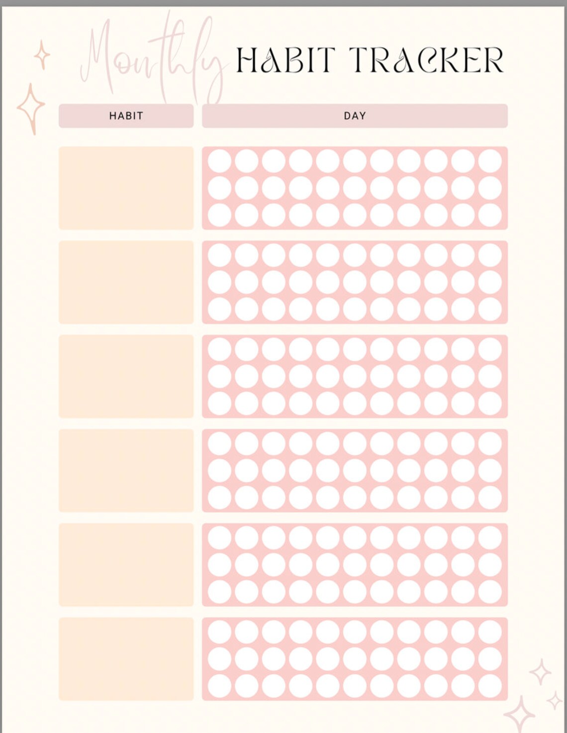 Printable Habit Tracker - Daily Routine Planner - Digital Download ...