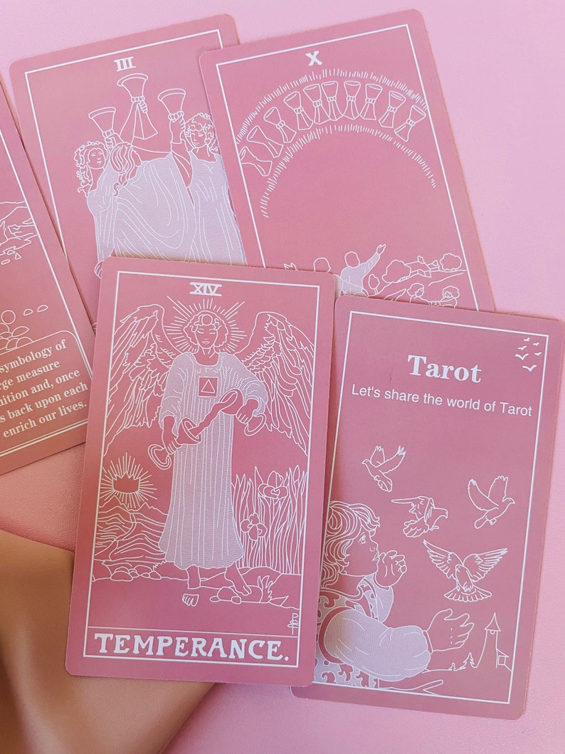 Pink Tarot Deck Tarot Cards Pink Oracle Future Telling - Etsy