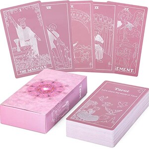 Pink Tarot Deck Tarot Cards Pink Oracle Future Telling - Etsy