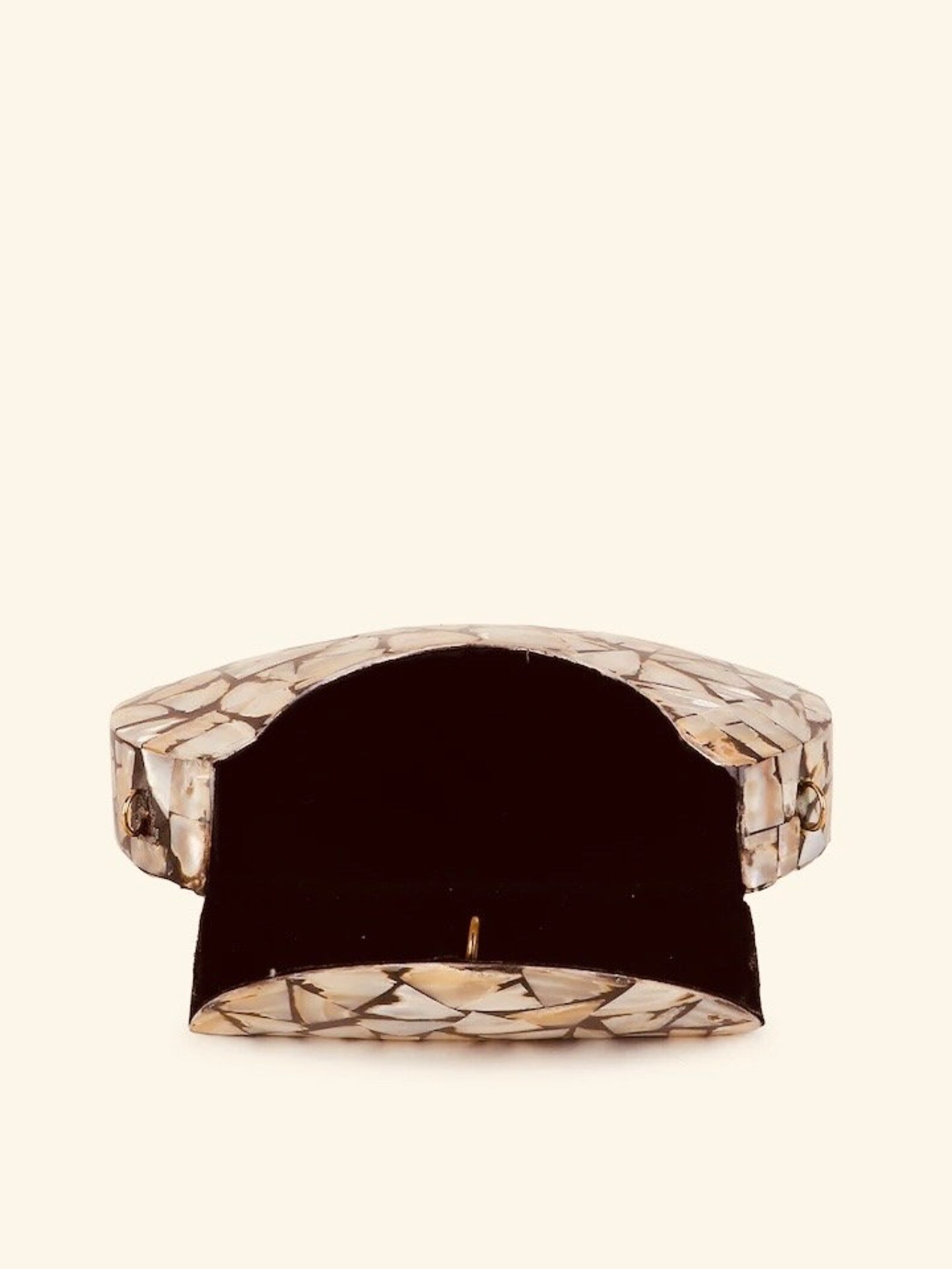 Mosaic Mother of Pearl Half Moon Bag, Nacre Ornate Evening Party Sling ...