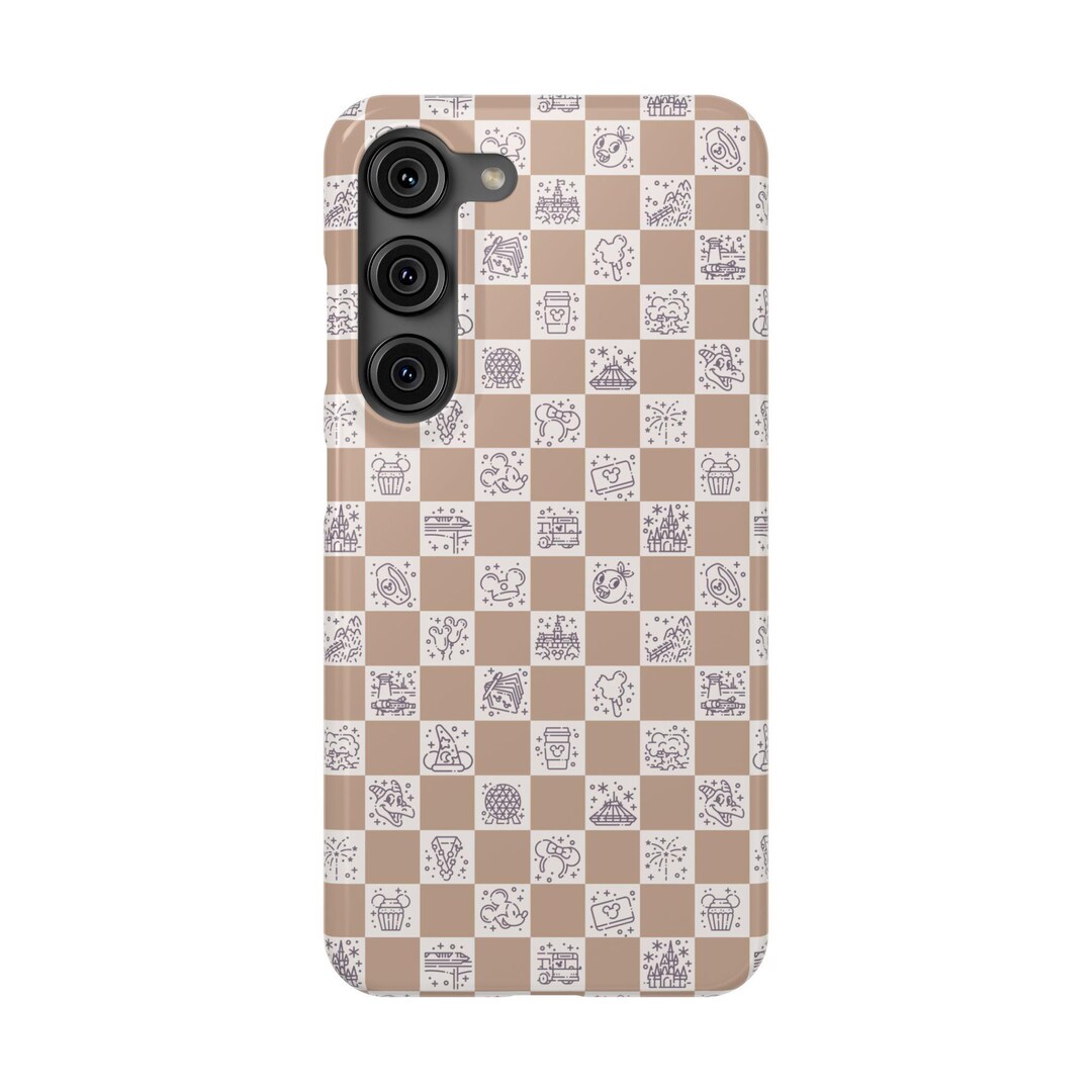 Neutral Aesthetic for Android Phone Tan Esthetic Checkerboard Design ...