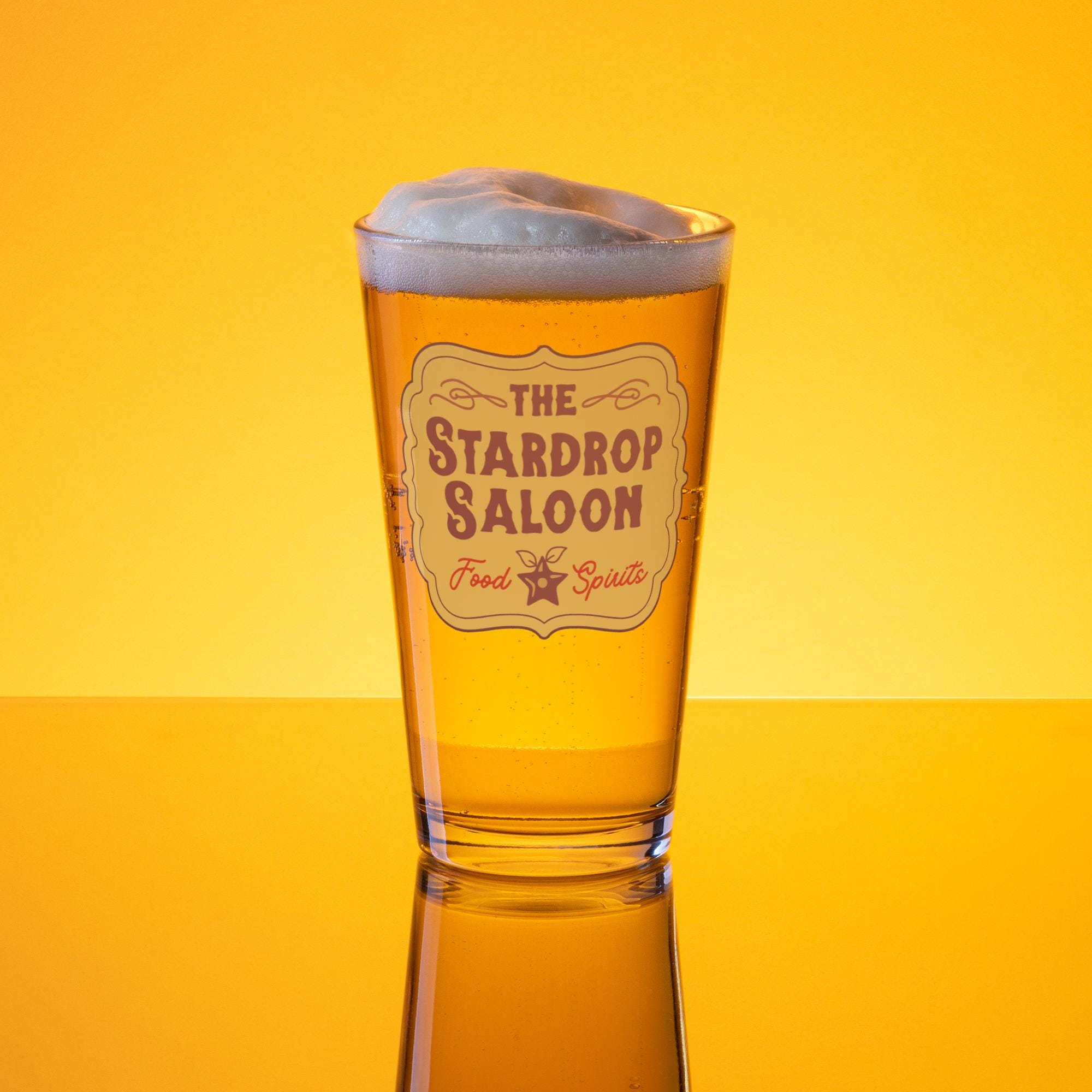The Stardrop Saloon, Stardew Valley Pint Glass: Cozy Gamer Gift With ...