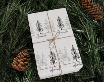 Personalized Name Wrapping Paper, Custom Name Gift Wrap, Holiday Gift ...