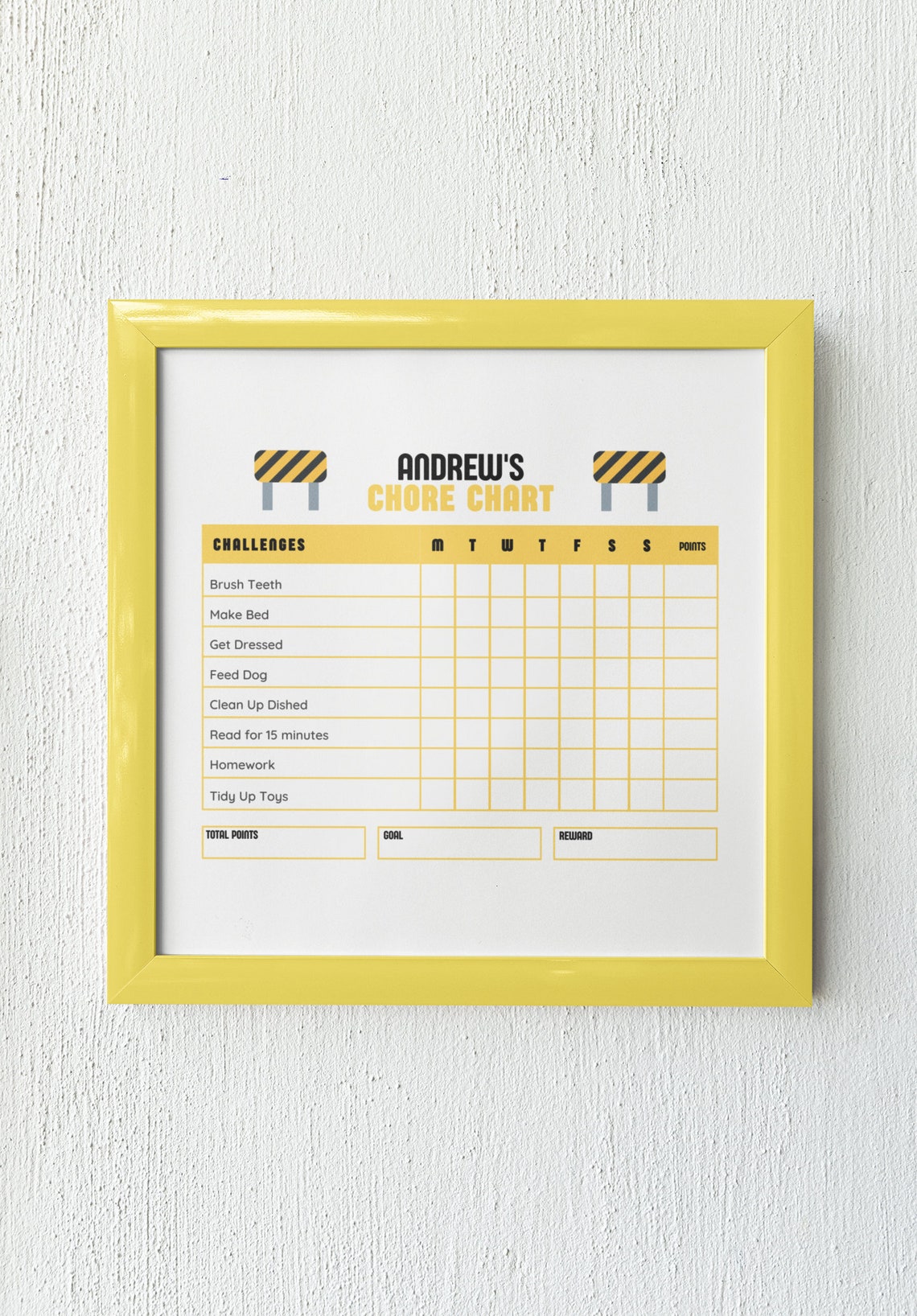 Chore Chart, Digital Download Chore Chart, Chore Chart for Kids ...