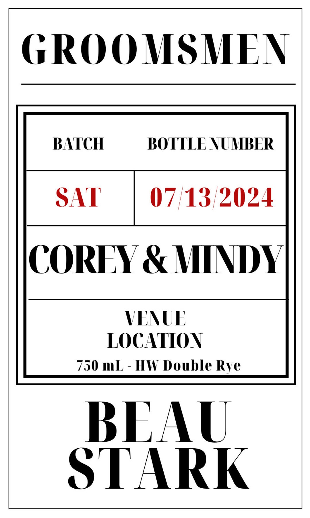 Groomsmen Proposal Bottle Labels TEMPLATE - Etsy