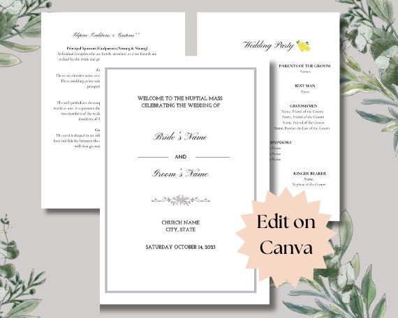 Filipino Catholic Wedding Ceremony Program Filipino Wedding Ceremony