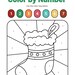 Christmas Color by Number Worksheet | Holiday Kids Activity (printable ...