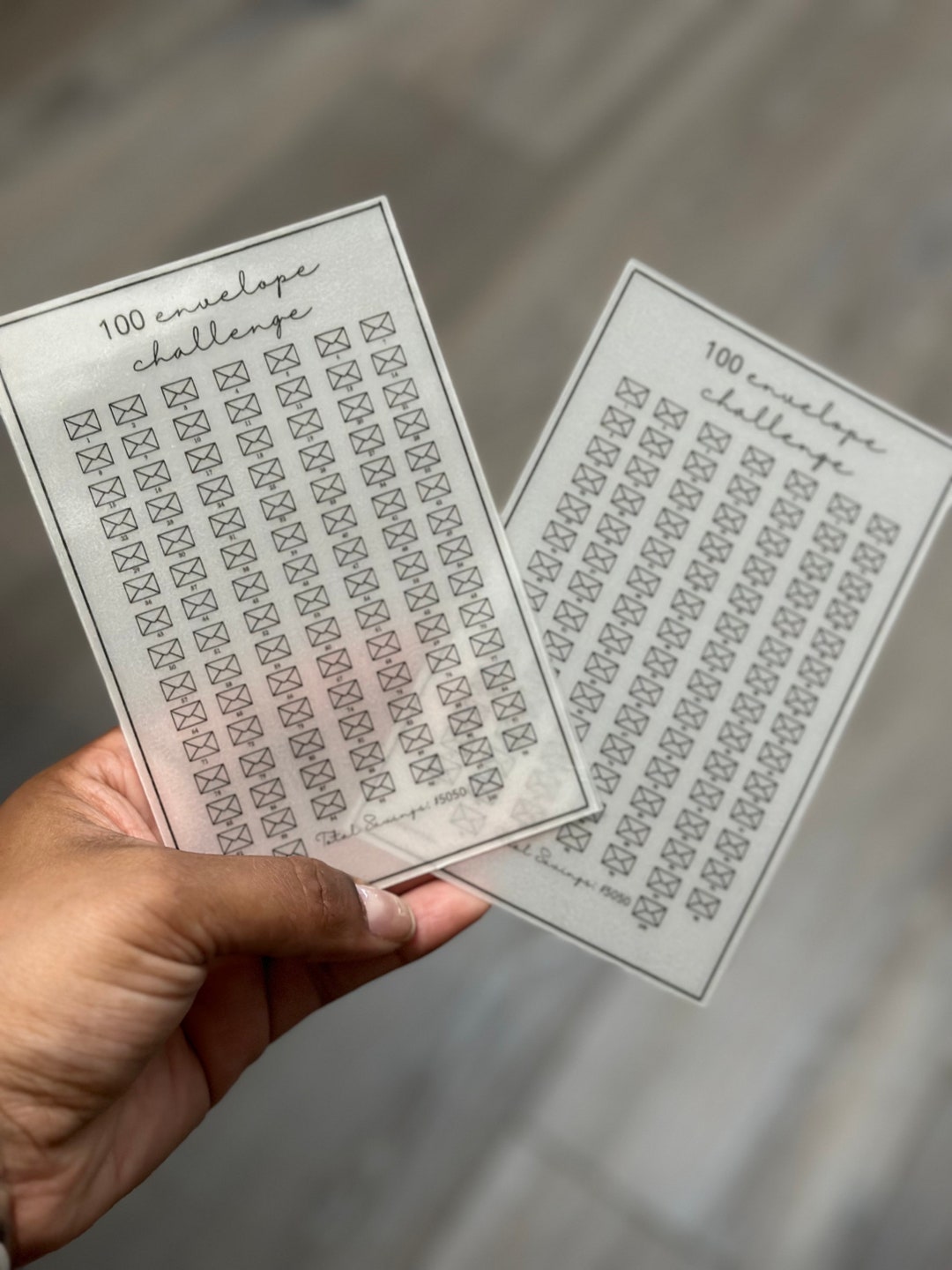 100 Envelope Savings Challenge Matte Vellum Savings Challenge Budgeting ...