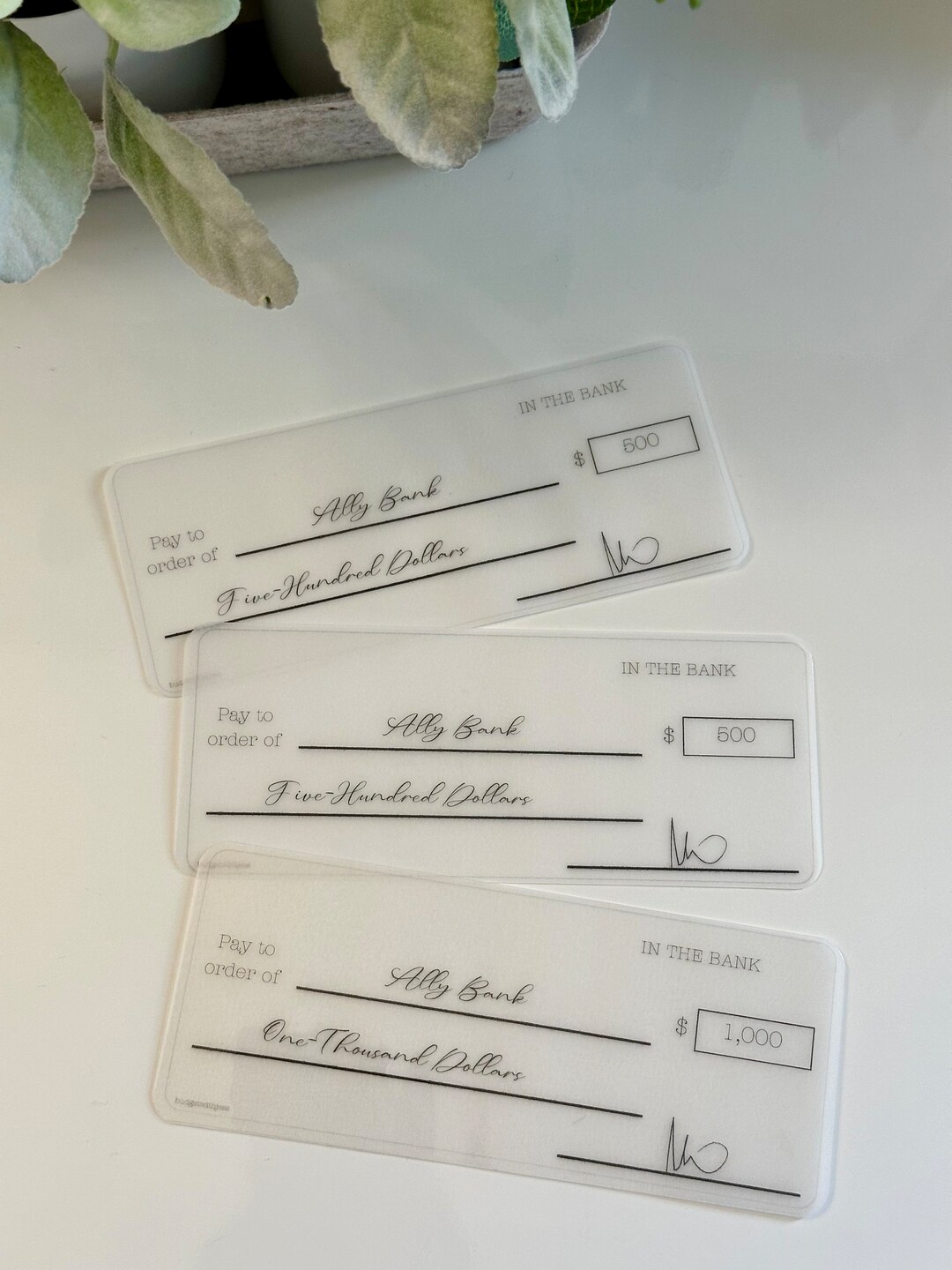 Check Matte Vellum Placeholders Glossy Cash Envelope Stuffing Custom ...