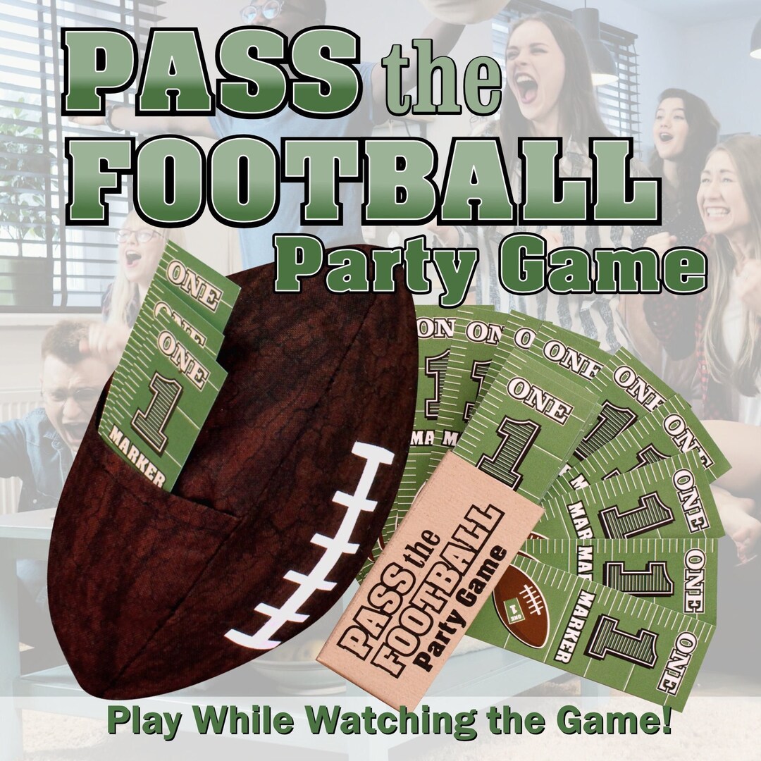 Pass the Football Party Game, Play While Watching the Game! Pass the ...