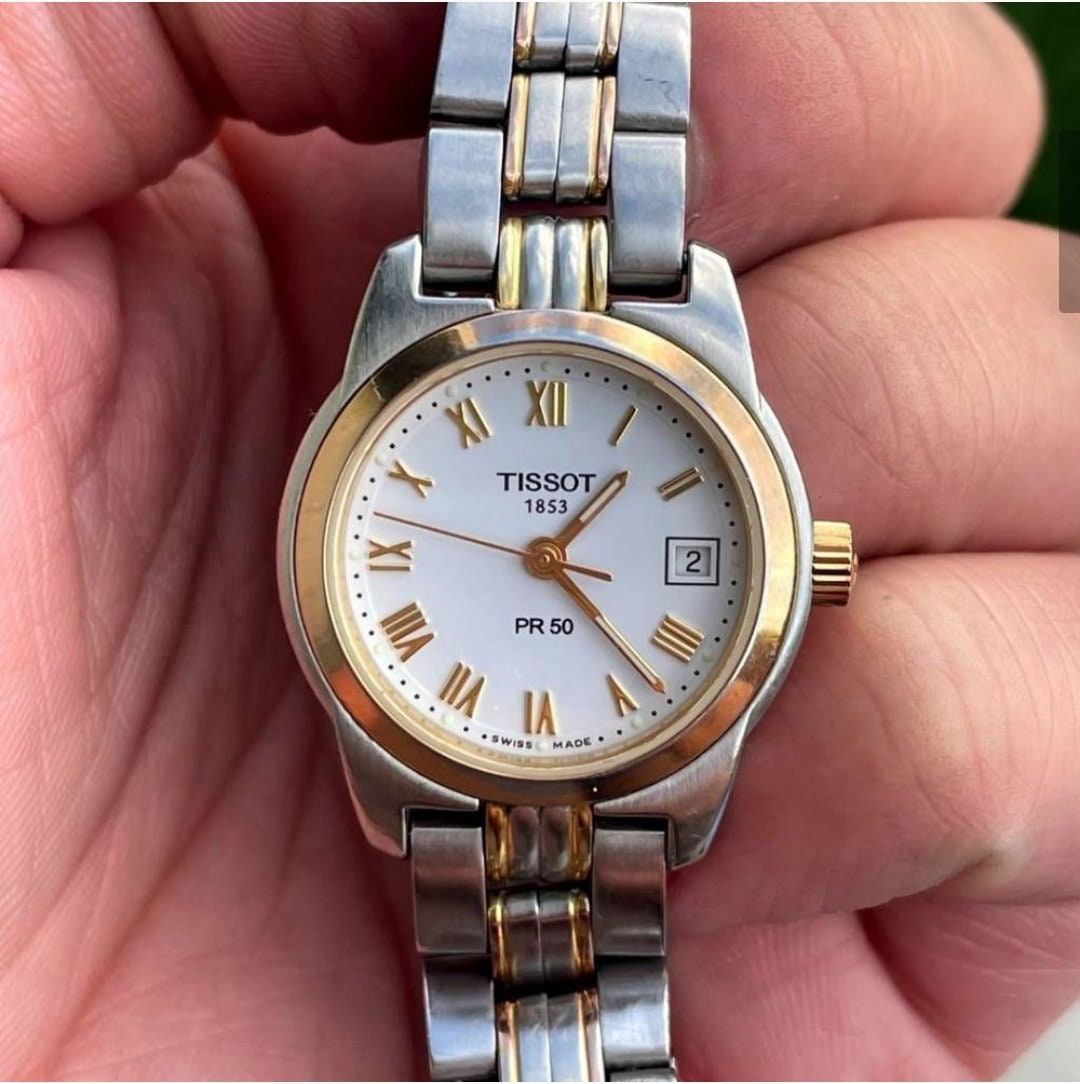 Vintage Tissot PR50 Women's Two Tone Swiss Gold Plated - Etsy