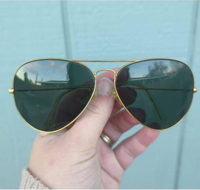 70s Ray-ban B&L Aviators G-15 Vintage Sunglasses. 62 14 - Etsy