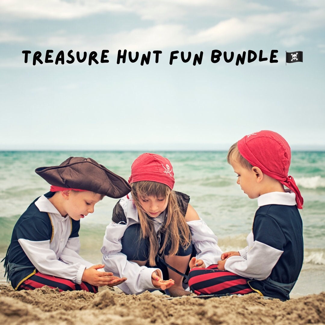 Pirate Treasure Hunt Printable Bundle With Pirate Hat, Shiny Cutlass ...