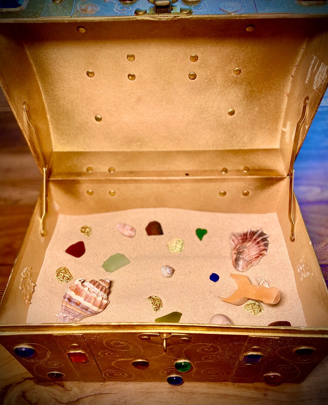 Pirate Themed Treasure Hunt Kit With Natural Sand, Seaglass, Seashells ...