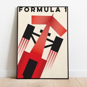 Formula 1 Wall Art Game Room F1 Poster Digital, F1 Poster Red, Formula ...